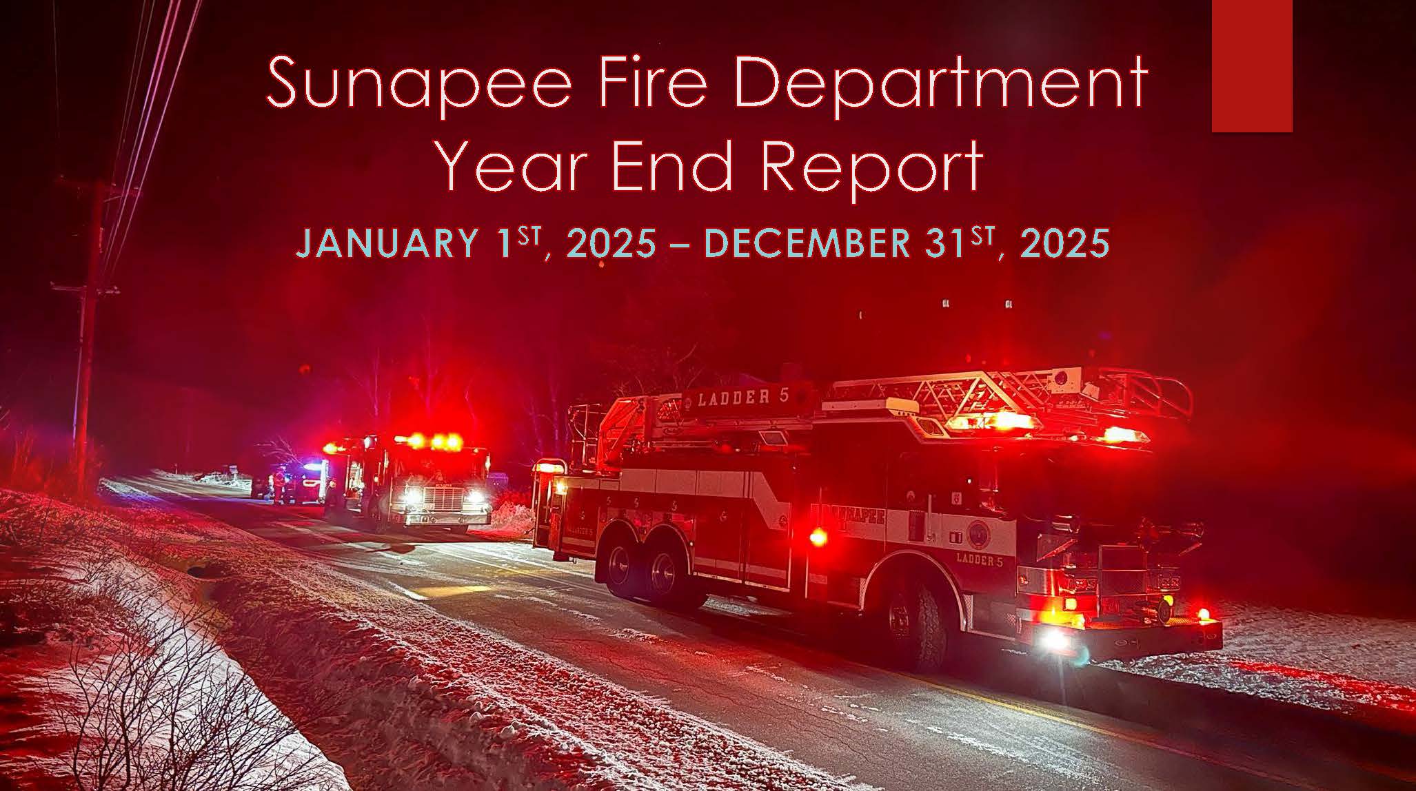 Sunapee Fire Department 2025 Year-End Report Posted! | Sunapee NH